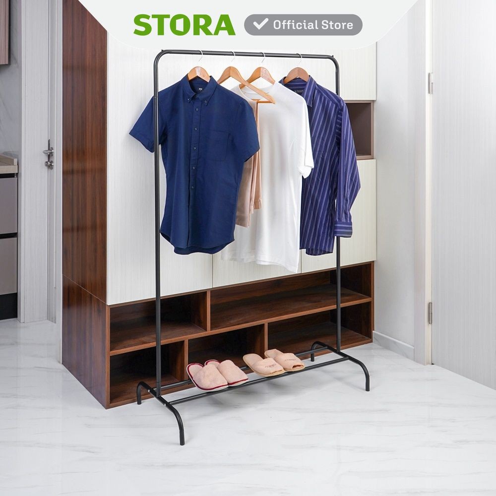 Jual Stora Gantungan Pakaian Single - Hitam Stand Hanger Pakaian ...