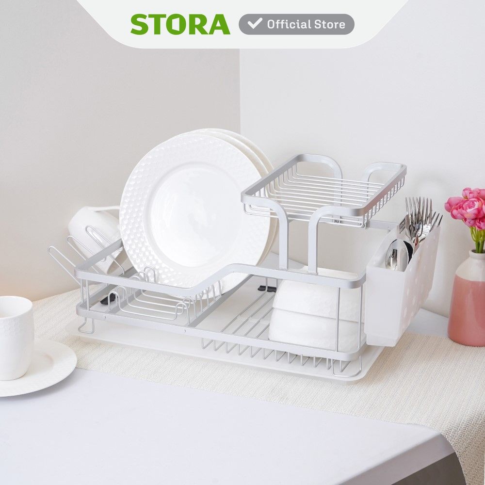 Jual Stora Rak Piring Aluminium - Silver Dish Rack Tempat Peralatan ...