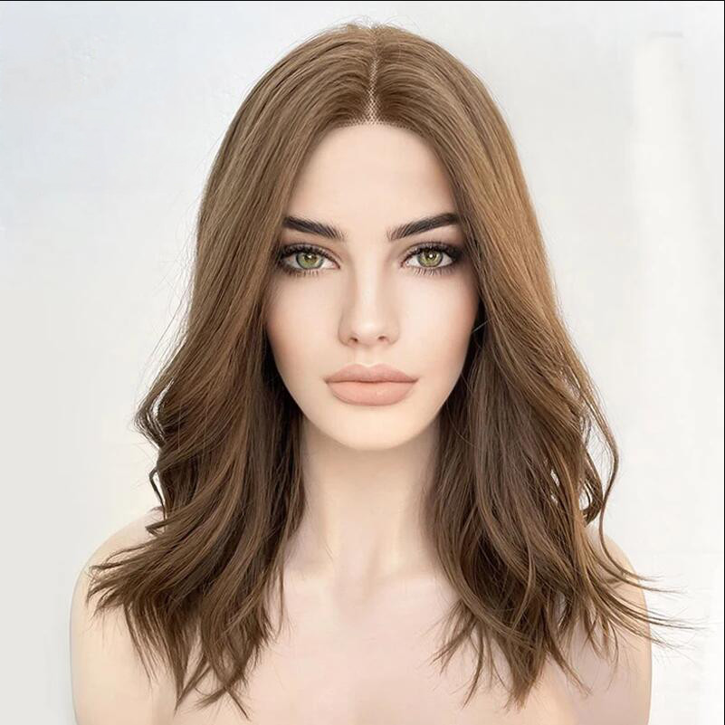 Jual Soft Short Bob Blonde Body Wave 5x5 Silk Base Jewish Human Hair ...