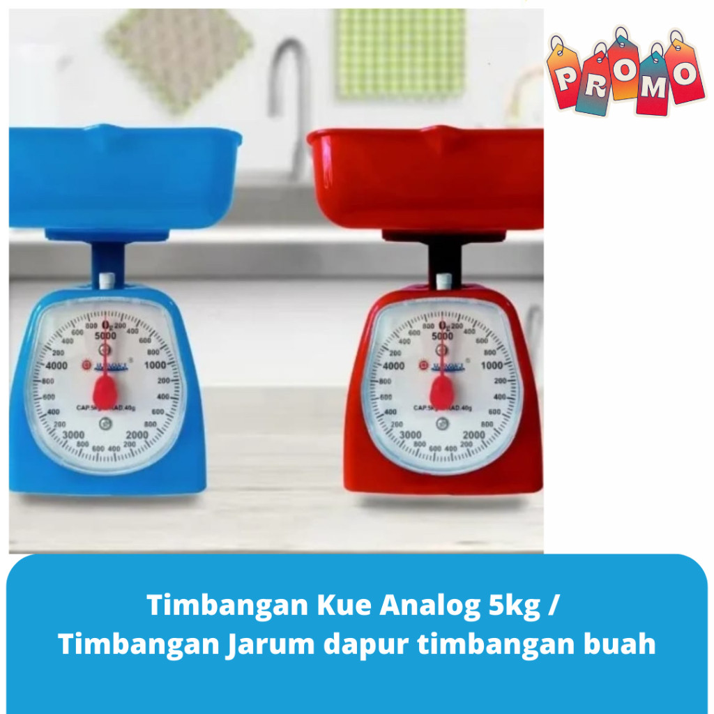 Jual Timbangan Kue Analog 5kg / Timbangan Jarum dapur timbangan buah ...