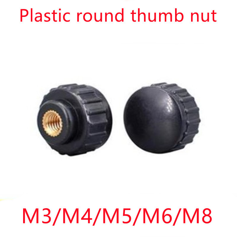 Jual 10pcs m3 m4 M5 M6 M8 Round Knurled Plum Bakelite Hand Tighten Nuts ...
