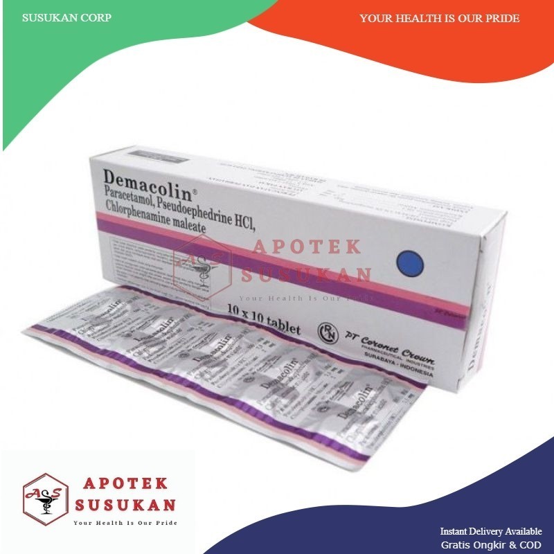 Jual Demacolin tablet isi 10 tab 1 strip | Shopee Indonesia