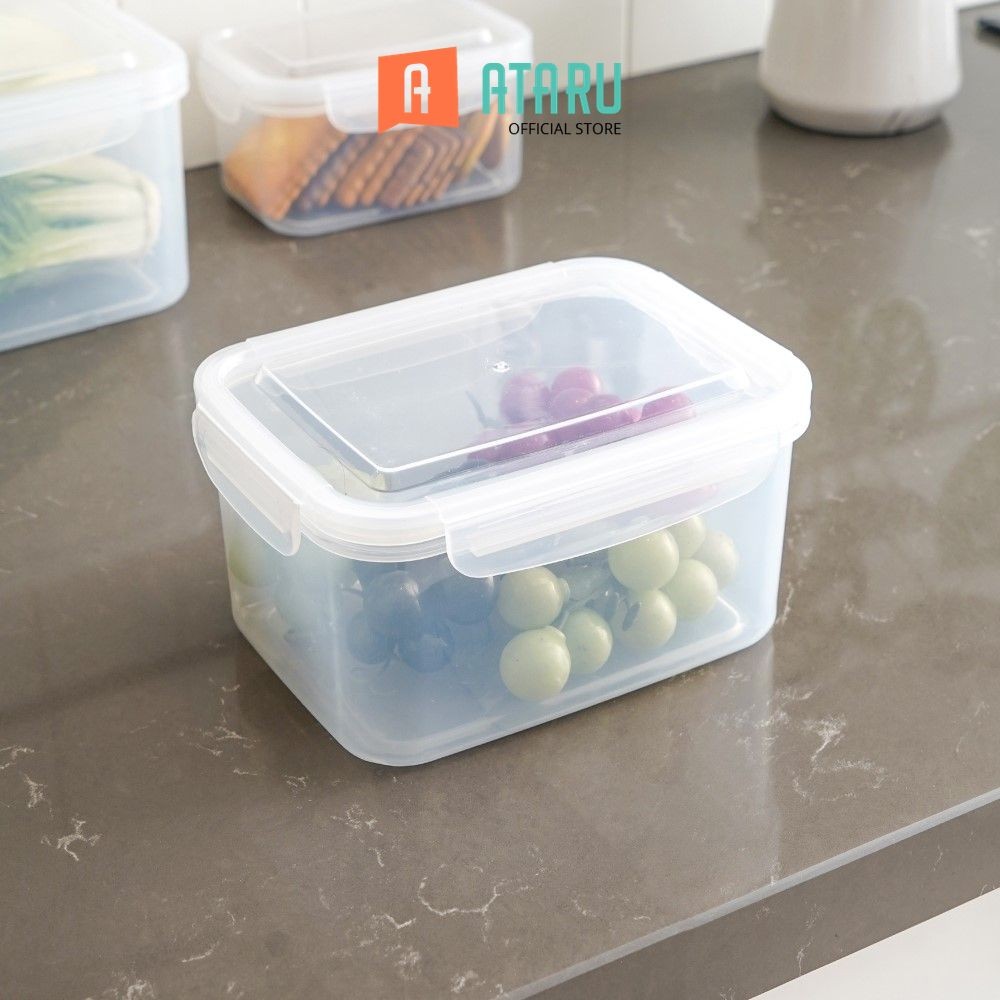 Jual Ataru 2 ltr Wadah Makanan Clip Square Food Container Kotak Makan ...