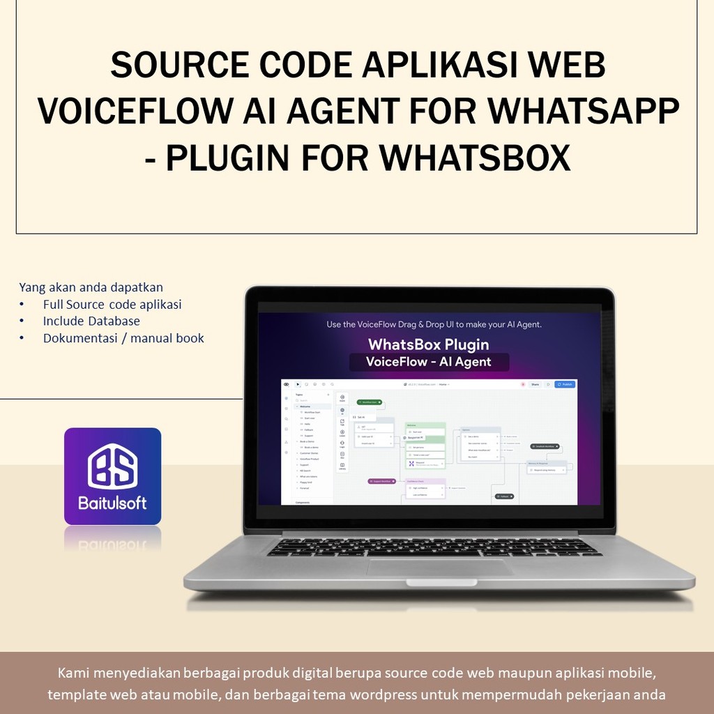 Jual SOURCE CODE APLIKASI WEB VOICEFLOW AI AGENT FOR WHATSAPP - PLUGIN FOR WHATSBOX | Shopee ...