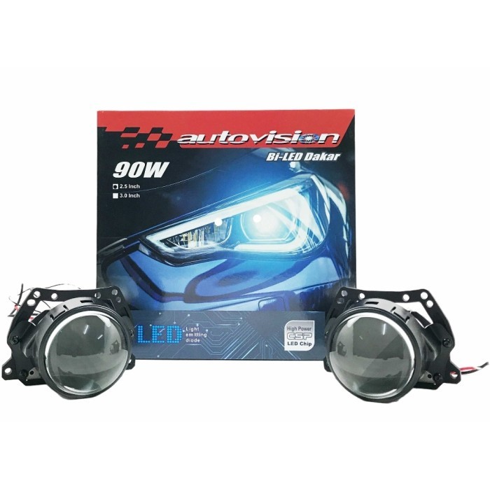 Jual Projector BILED 3inch Dakar Autovision 90 Watt 5500k (Garansi 1 ...