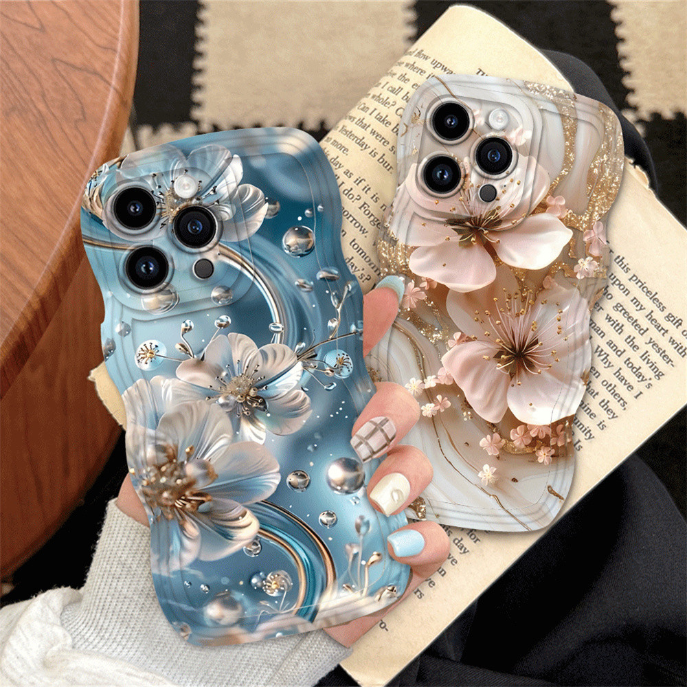 Jual Marbled Flowers Casing For Realme Note 60 Note 50 C63 C53 C55 C11 ...