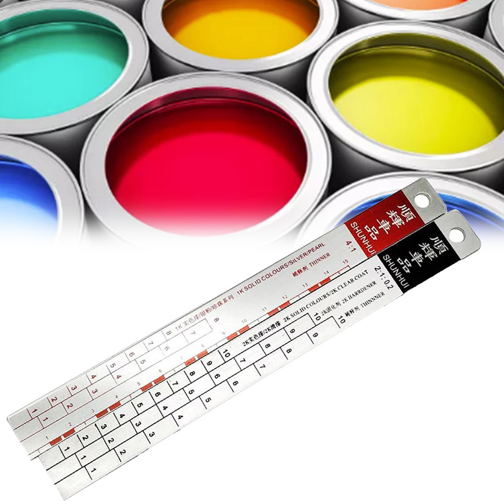 Jual Paint Mixing Ratio Stick Penggaris Skala Paint Ruler Tool Black ...