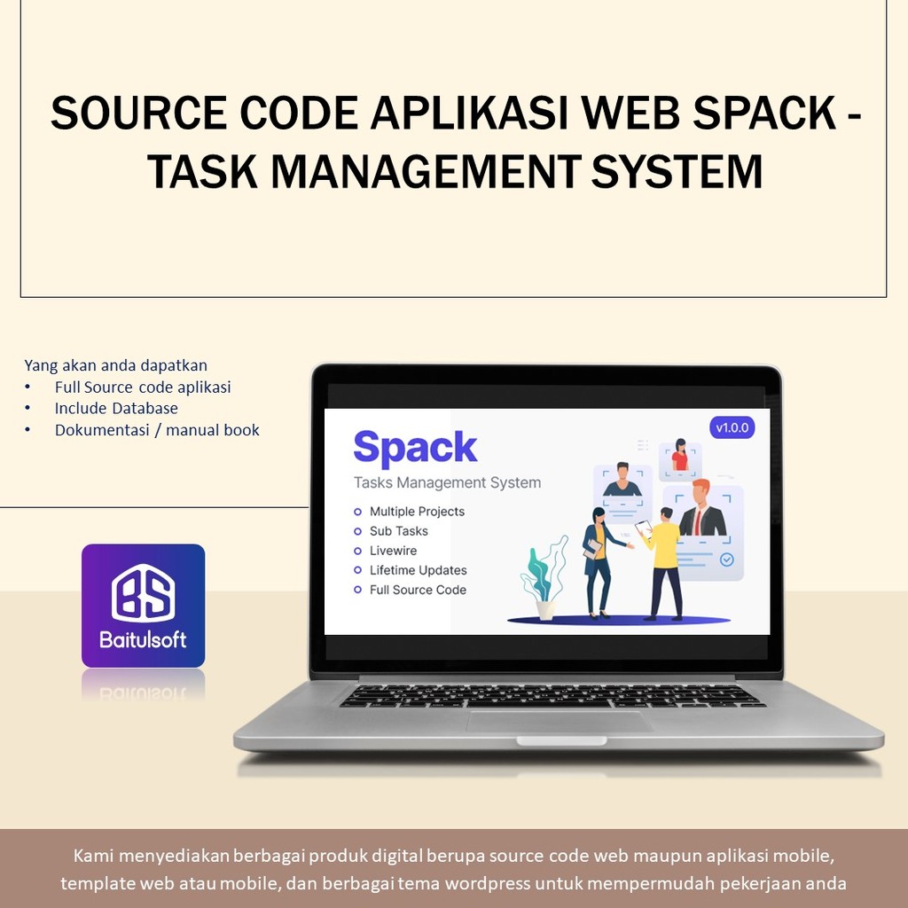 Jual SOURCE CODE APLIKASI WEB SPACK - TASK MANAGEMENT SYSTEM | Shopee Indonesia