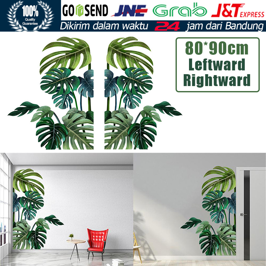 Jual Hanging Palm Leaves Wall Sticker / Stiker Dinding Motif Daun Tropis / Dekorasi Ruangan ...