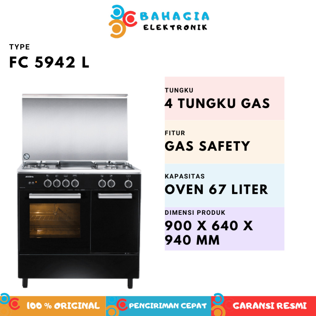 Jual Modena FC 5942 L - freestanding cooker 90cm | Shopee Indonesia