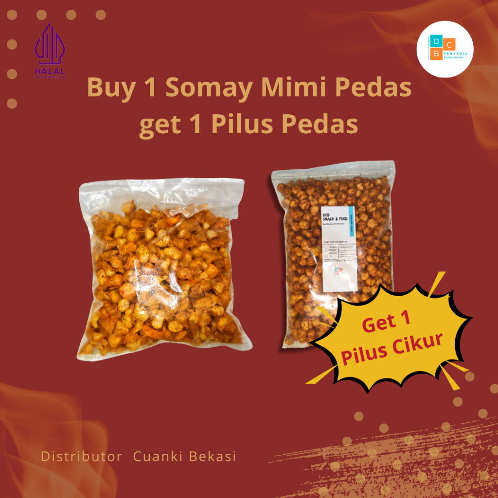Jual Buy 1 Somay Mini Pedas 500gr Get 1 Pilus Cikus Pedas 500gr Toping ...
