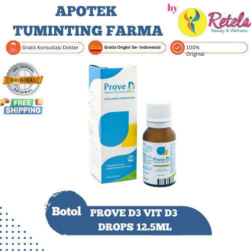 Jual PROVE D3 VIT D3 DROPS VITAMIN UNTUK ANAK N BAYI ISI 12.5ML ...