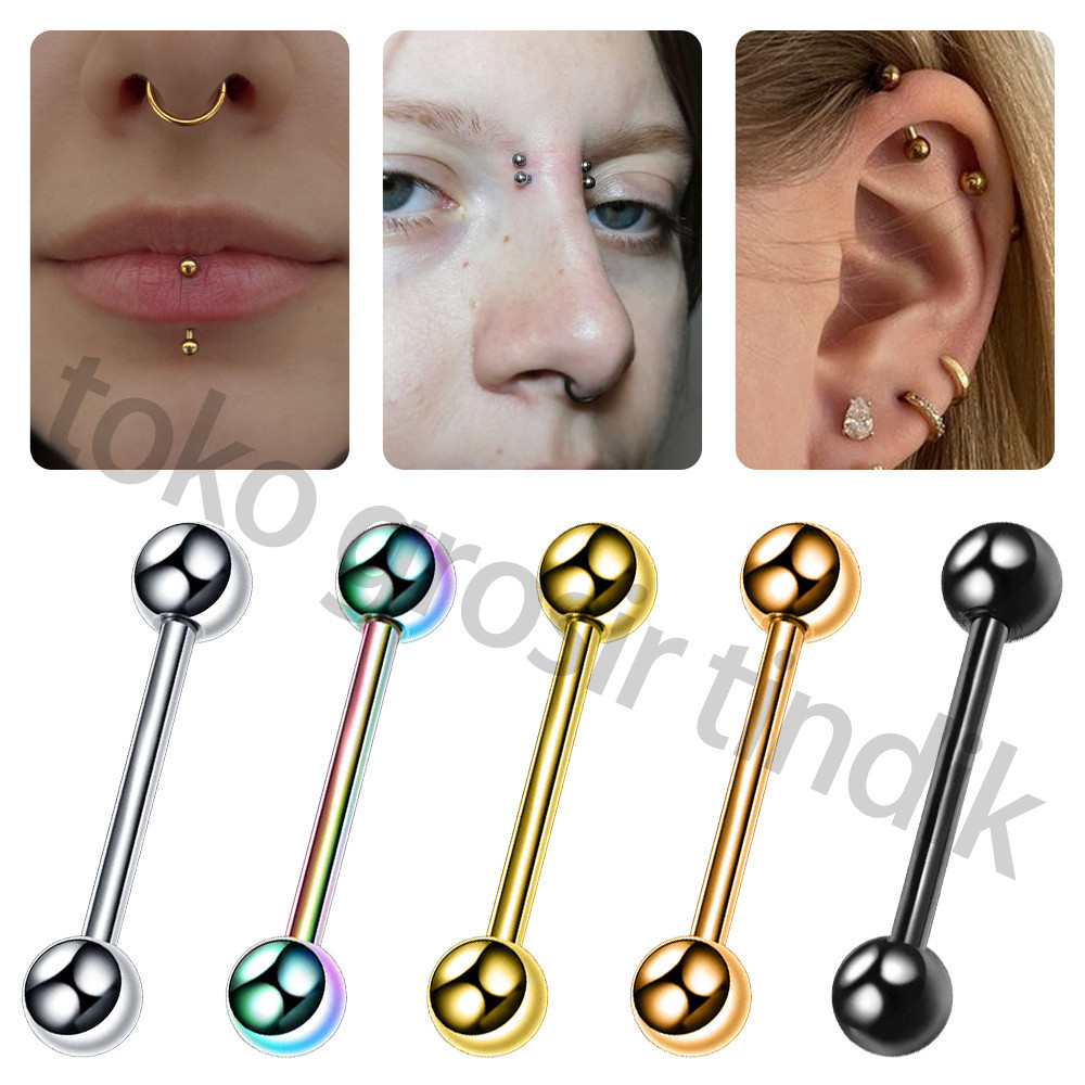 Jual 16G Tragus Helix Barbell Bridge Piercing 3mm Bola Anting Stud ...