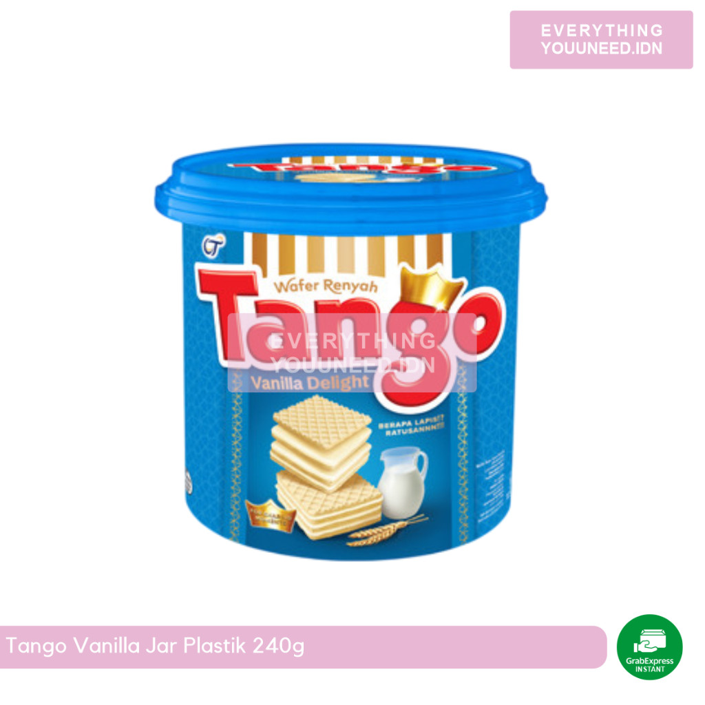 Jual Tango Wafer Vanilla Kaleng / Jar Plastik 240g | Shopee Indonesia
