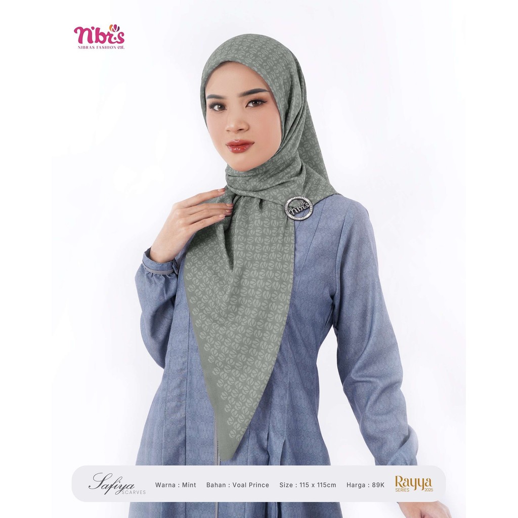 Jual Nibras Hijab - Safiya Scarves / Jilbab Segiempat Voal Motif Premium Size 115 Cm | Shopee ...