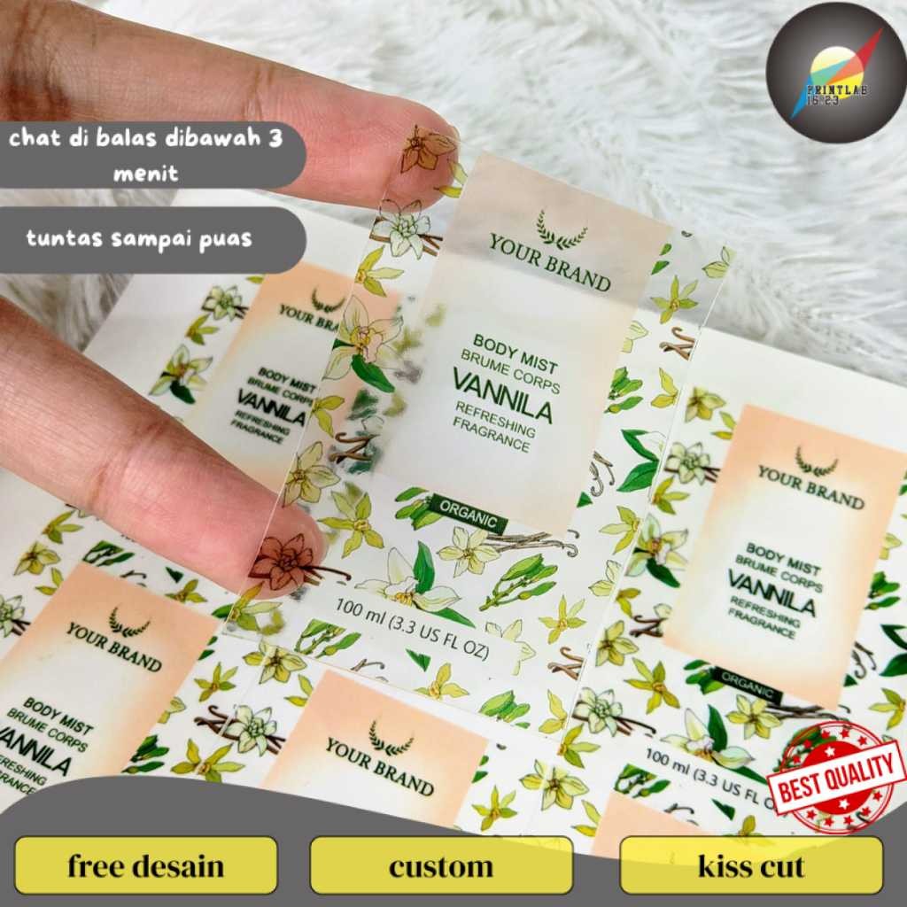 Jual PrintLab Print Cetak Stiker Label Parfum Sticker Parfume Custom ...