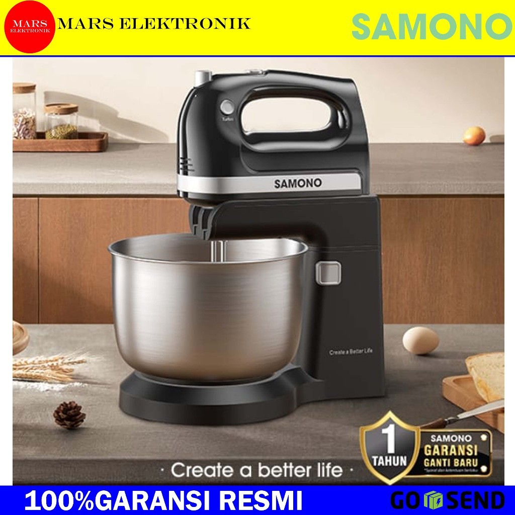 Jual [ COD READY ] SAMONO STAND MIXER SW-HMB300 - DUDUK DAN GENGGAM - 4 ...