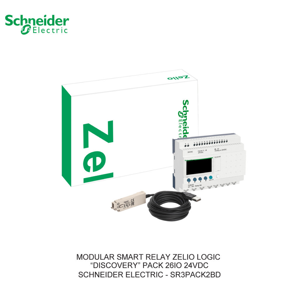 Jual Schneider Modular Smart Relay Zelio Logic 26 I/O 24Vdc - SR3PACK2BD. | Shopee Indonesia