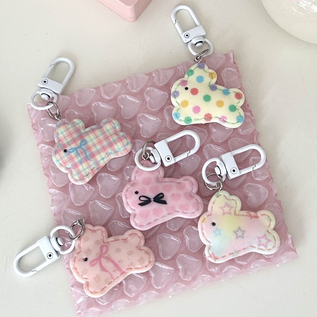 Jual [HARU] Pastel Running Rabbit Series Keychain Gantungan Kunci ...