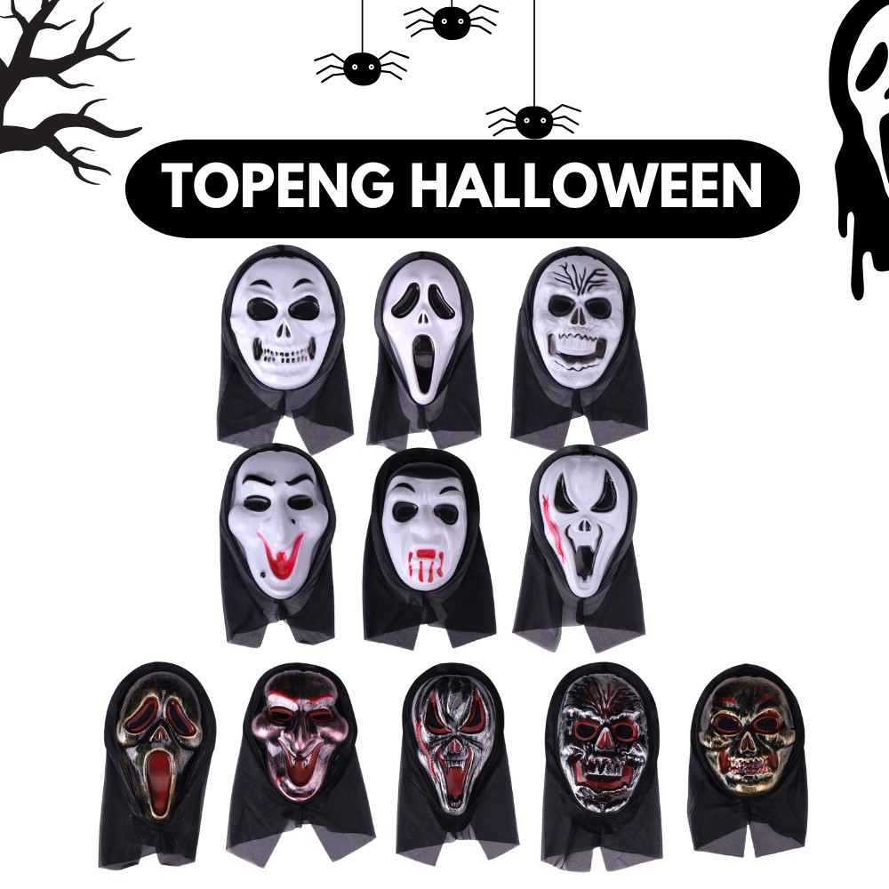 Jual DECORRY (TOH01) Topeng Halloween Tengkorak Skeleton / Dekorasi ...