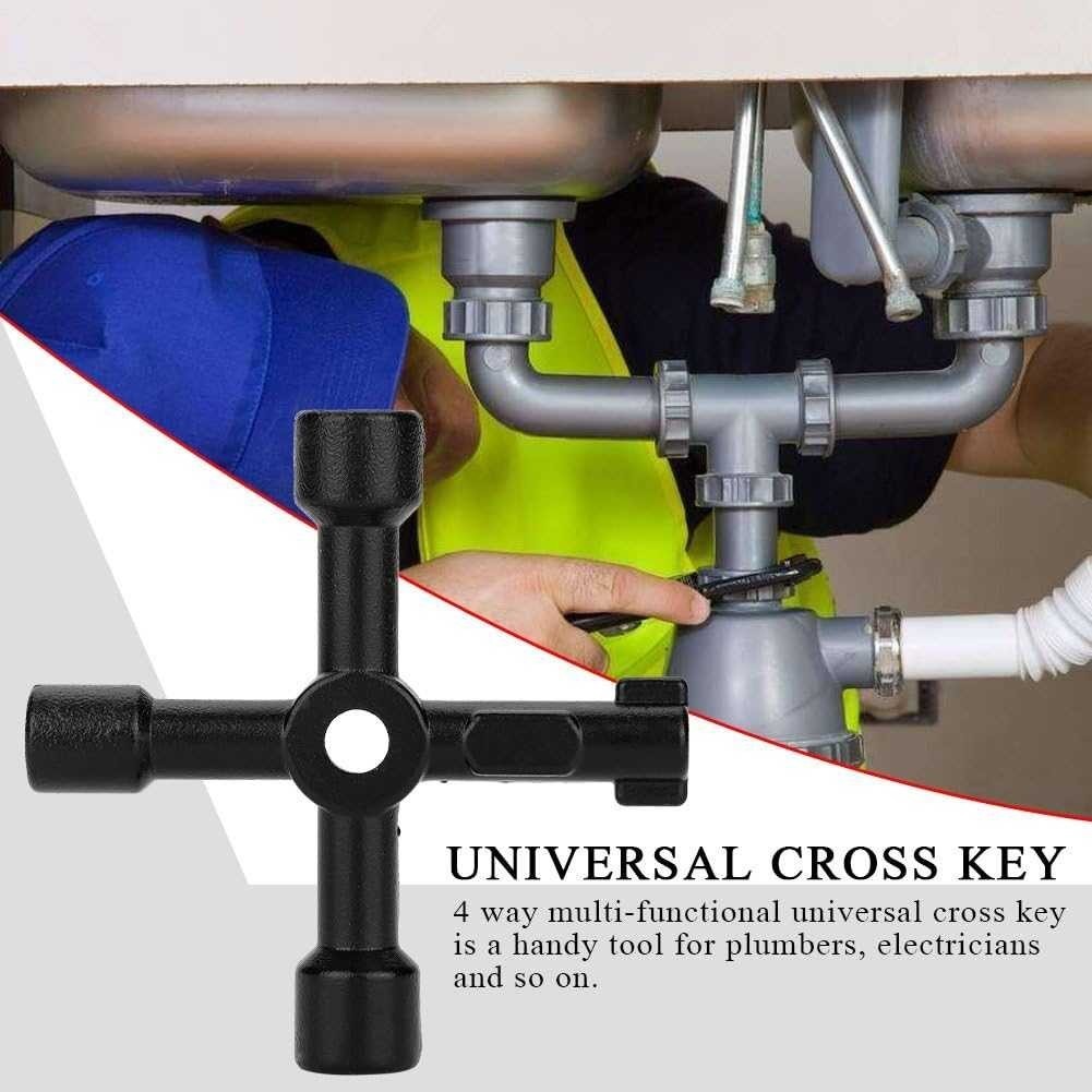Jual DIHAKI Kunci Pas 4 in 1 Universal Elevator Cross Triangle Key ...