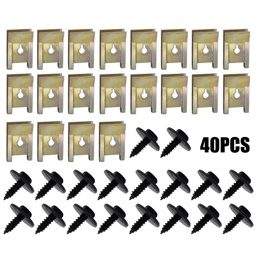 Jual 40pcs Car Chassis Engine Nut fastener screw Shield Bumper Guard ...