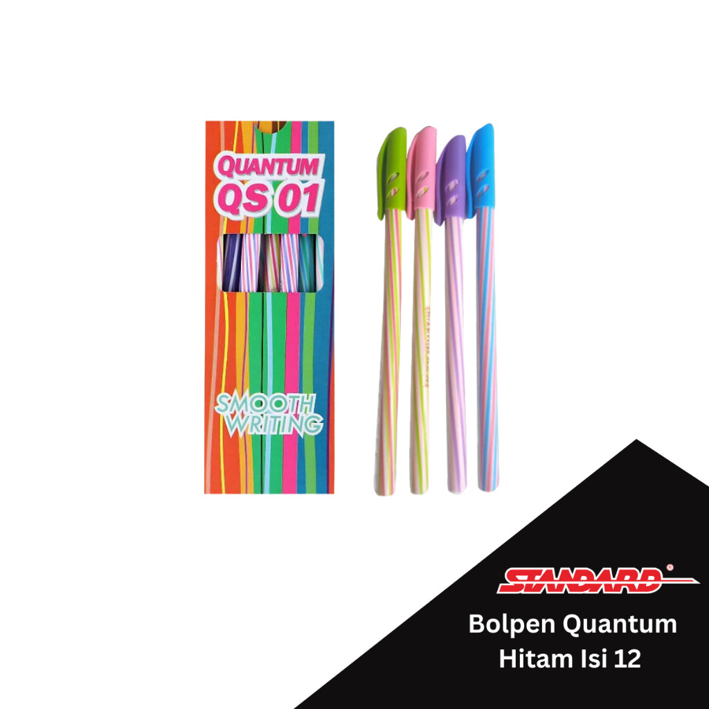 Jual Bolpen / Bolpoint Quantum Qs-01 Murah Isi 12 / Pack | Shopee Indonesia