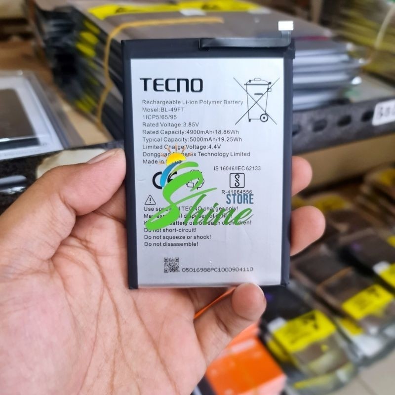 Jual BATERAI BATRAI ORIGINAL BL-49FT HP TECNO CAMON 15 CD7 BATTERY ...