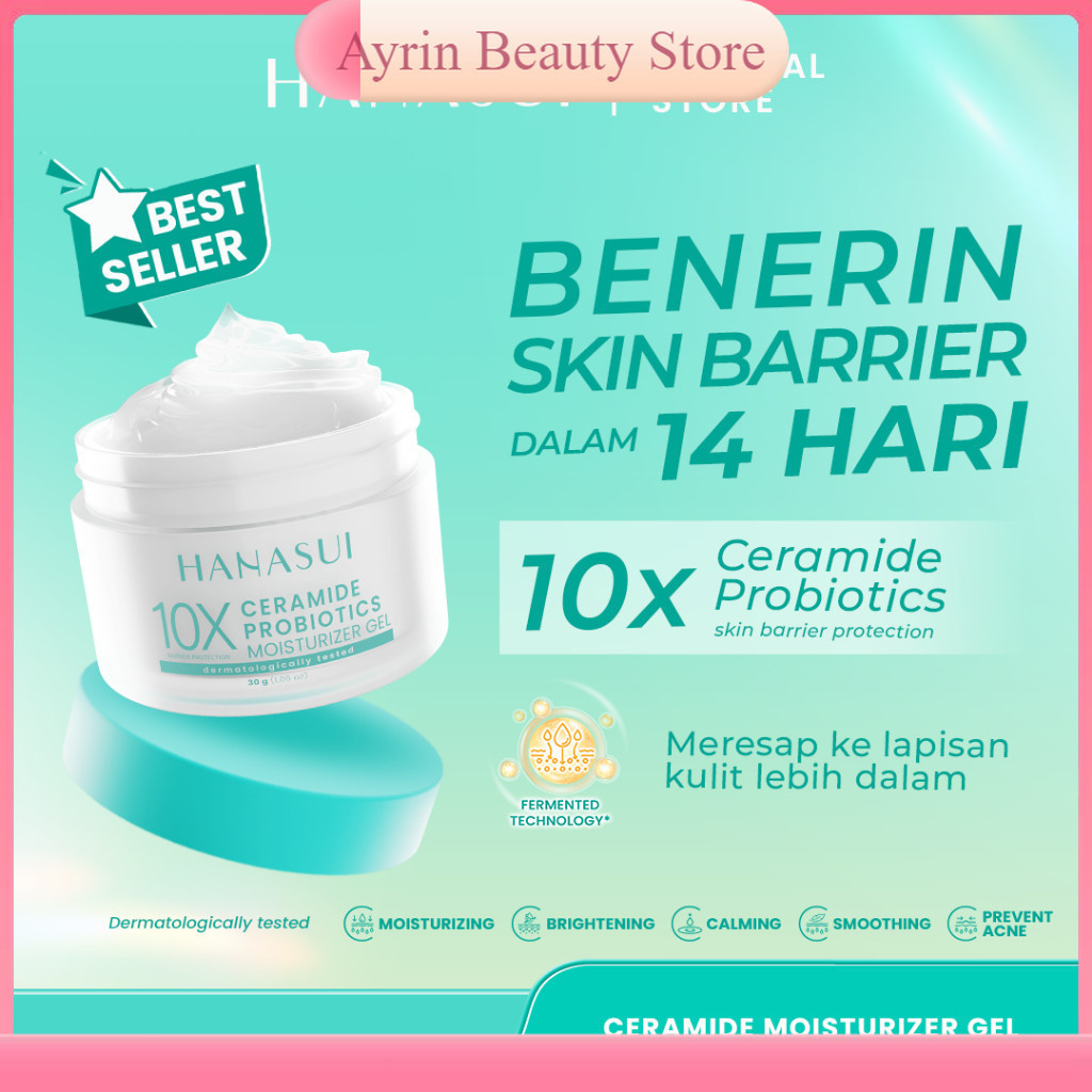 Jual Hanasui Ceramide Probiotics Moisturizer Gel - Pelembab Ringan ...
