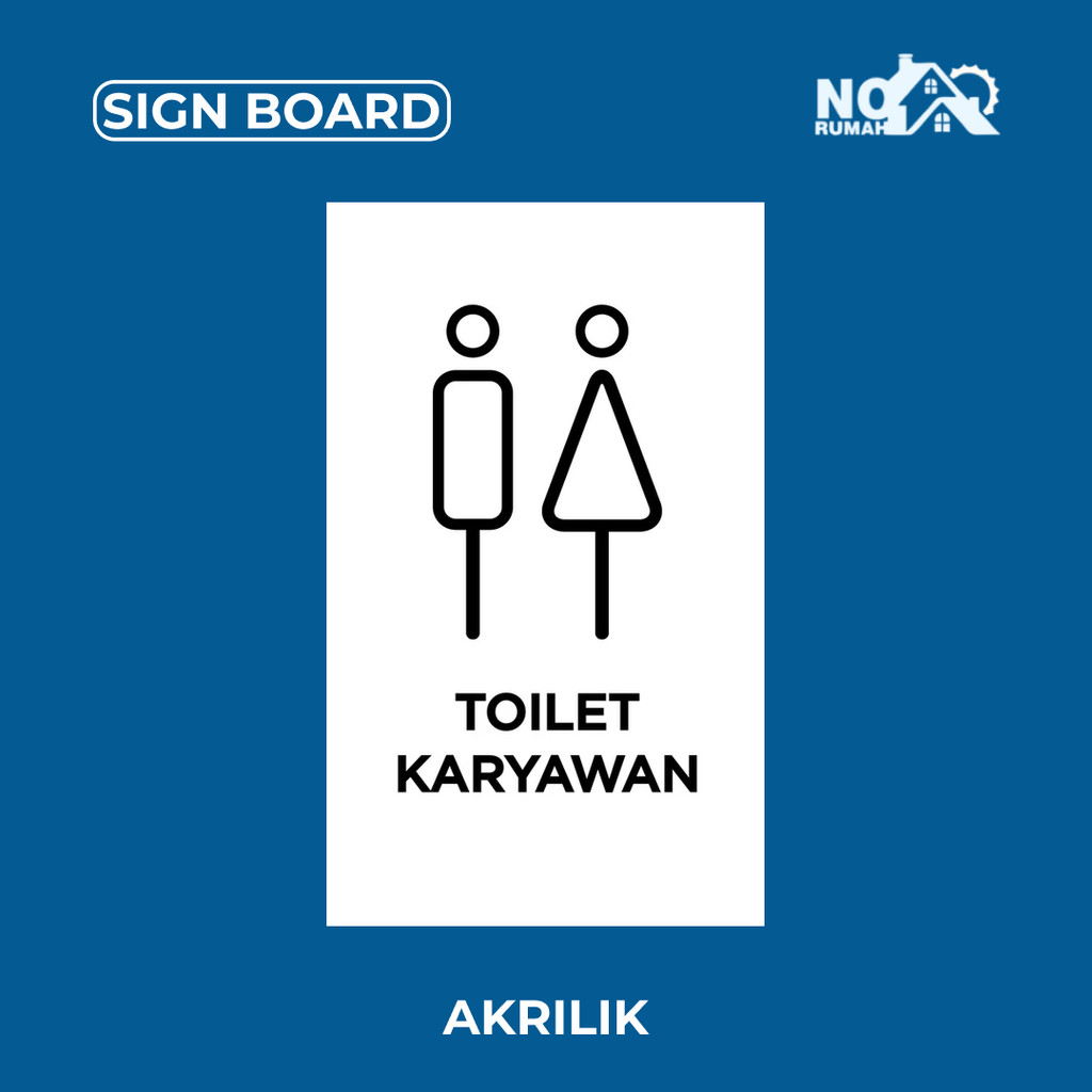 Jual Signage Toilet Karyawan Staff Sign Board Akrilik Print Papan ...