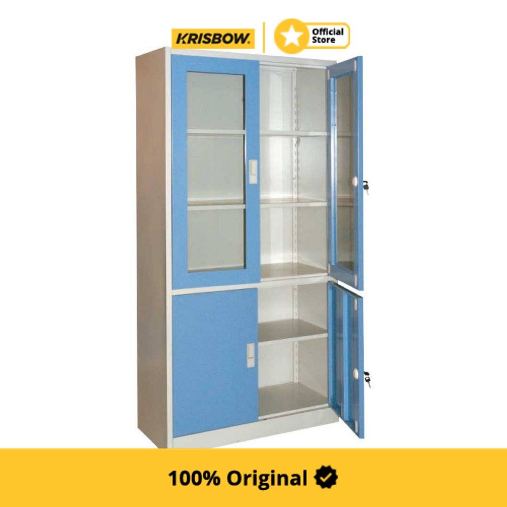 Jual Krisbow File Cabinet Lemari Kantor 4 Pintu - Biru | Shopee Indonesia