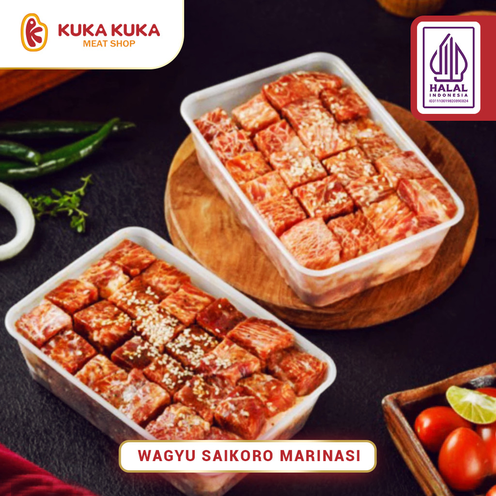 Jual Wagyu Saikoro Cubes Beef Marinasi/ Bumbu Premium Taste 500 GR ...