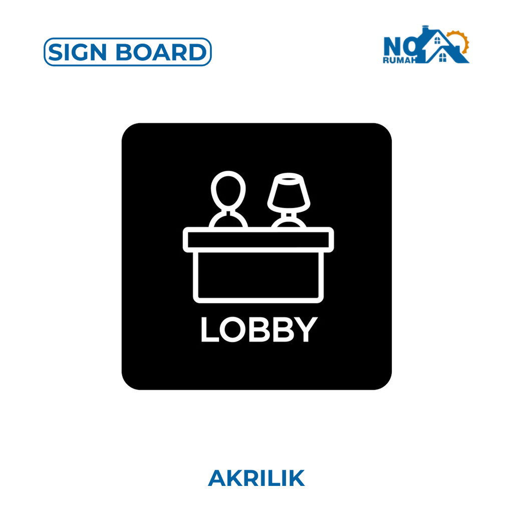 Jual Lobby Signage Board Akrilik Tempel Dinding Papan Acrylic Sign ...