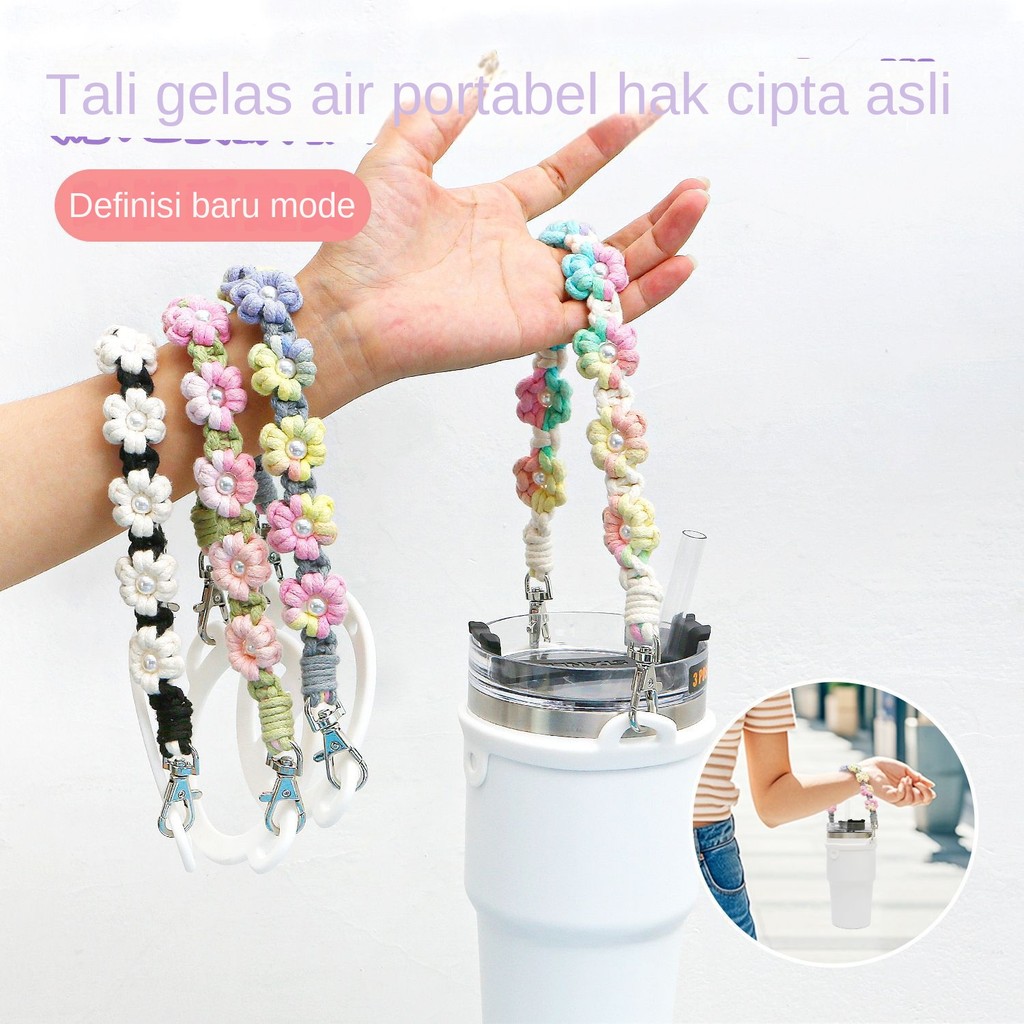 Jual Stanley Water Bottle Cover Daisy Boho Bohemian Handmade Gelas air ...