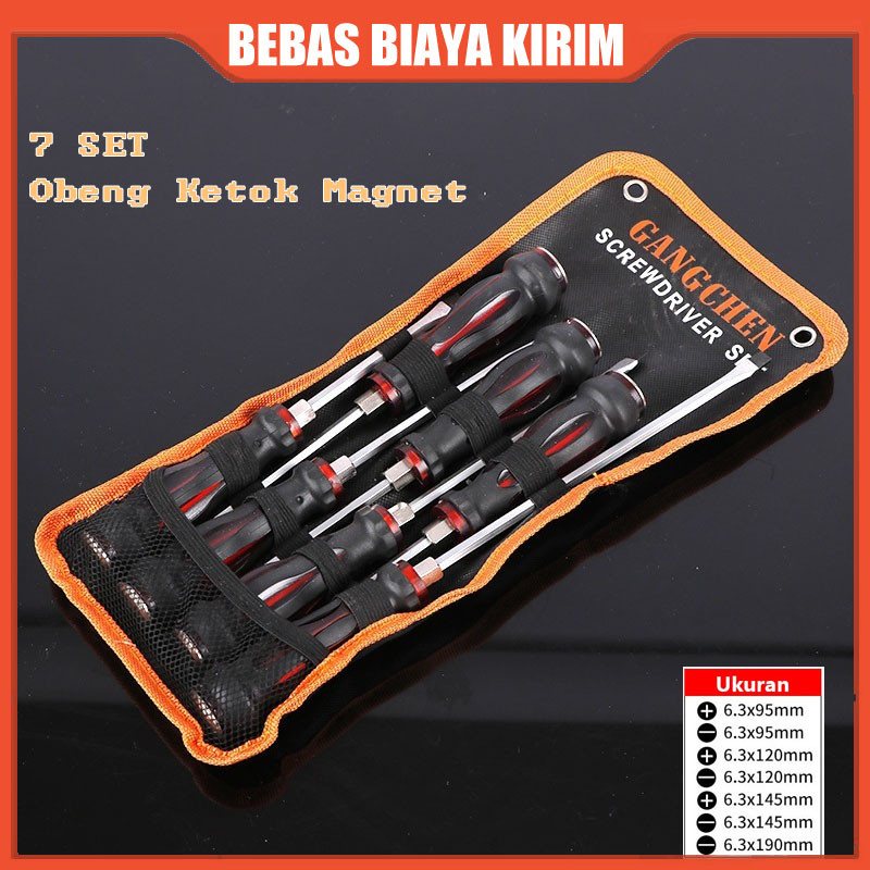 Jual 7PCS/SET Obeng Ketok Magnet Phillips Dan Plus Obeng Magnet ...
