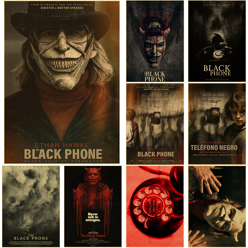 Jual Horror Movie The Black Phone Poster Kraft Paper Posters DIY ...