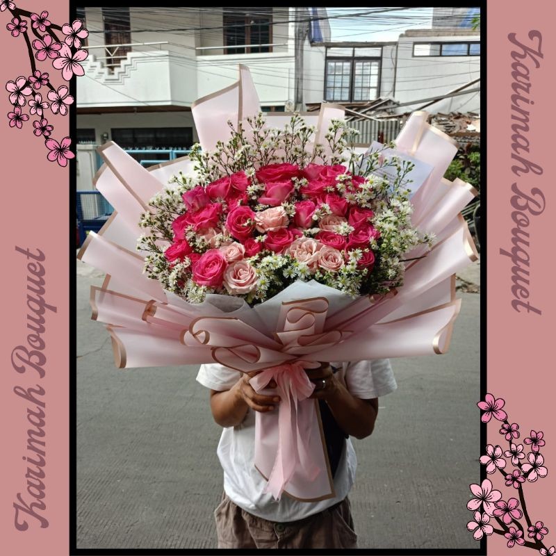 Jual KIRIM INSTANT! Fresh Flowers Bouquet Bandung Buket Bunga Wisuda ...