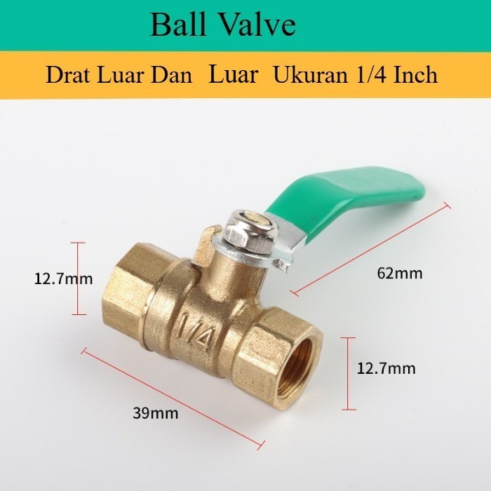Jual Ball Valve Atau Kran Angin Type Drat Dalam / Female Ukuran Drat 1/ ...