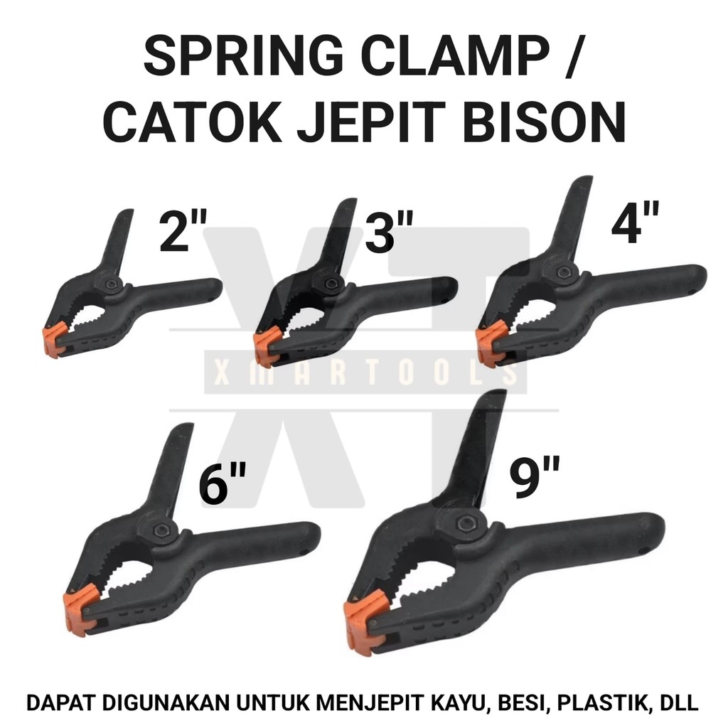 Jual Spring Clamp Klem BISON 2" 3" 4" 6" 9" - Alat Penjepit Kayu Besi ...