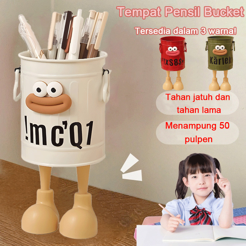 Jual Tempat Pensil Bucket Plastik Pen Penstand Bucket Plastik Pen ...