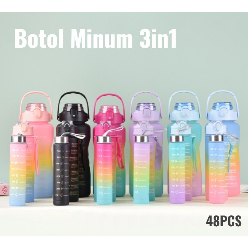 Jual (MGS) botol minum viral 3in1 / botol minum beranak 2 liter + 900 ...