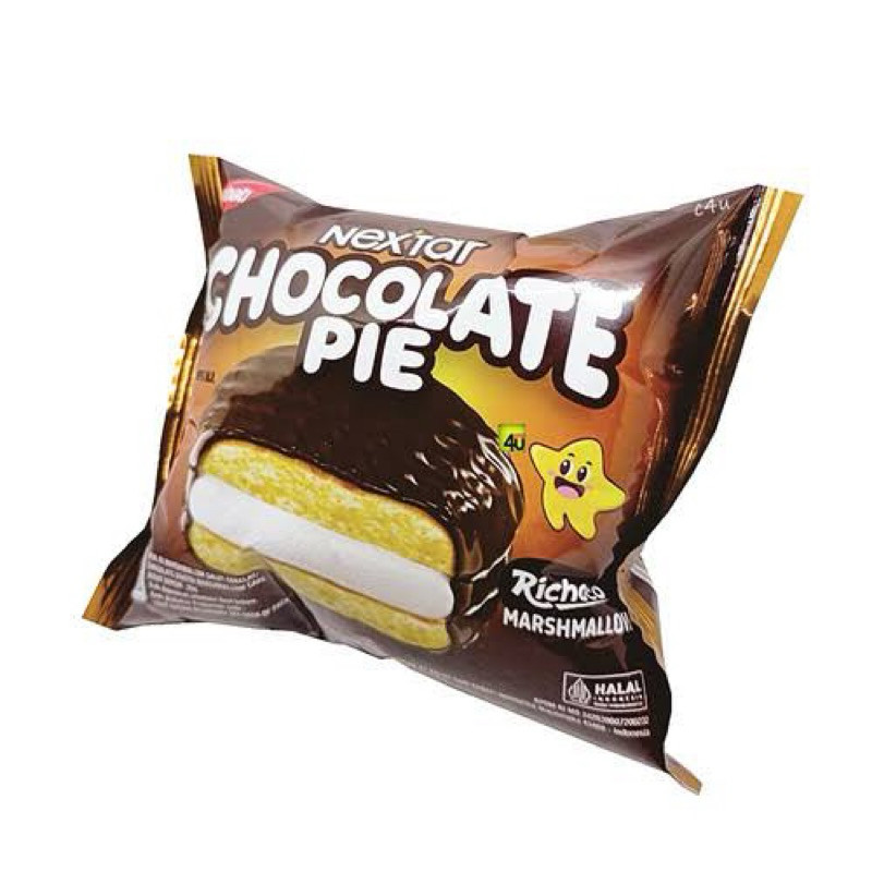 Jual NABATI NEXTAR CHOCOLATE CHOCO PIE 24gr KUE COKLAT MASRHMALLOW GRAM ...