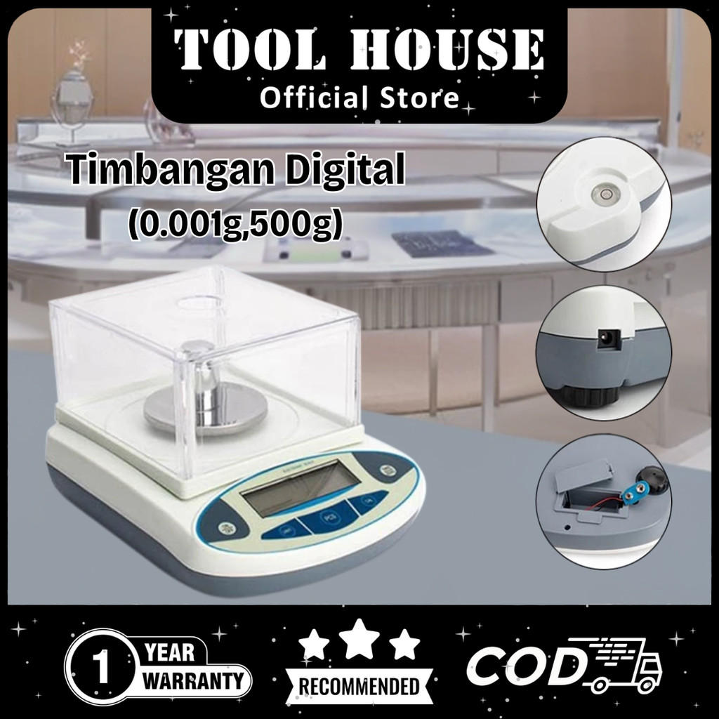 Jual Tool House [Garansi Toko 1 Tahun] Timbangan 0.001g Max500g Digital ...