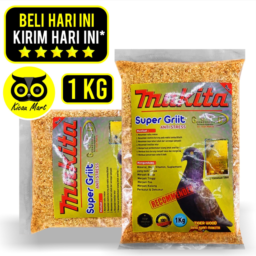 Jual KICAU MART Makita Super Griit Gold 1kg Top Grit Asinan Pakan ...