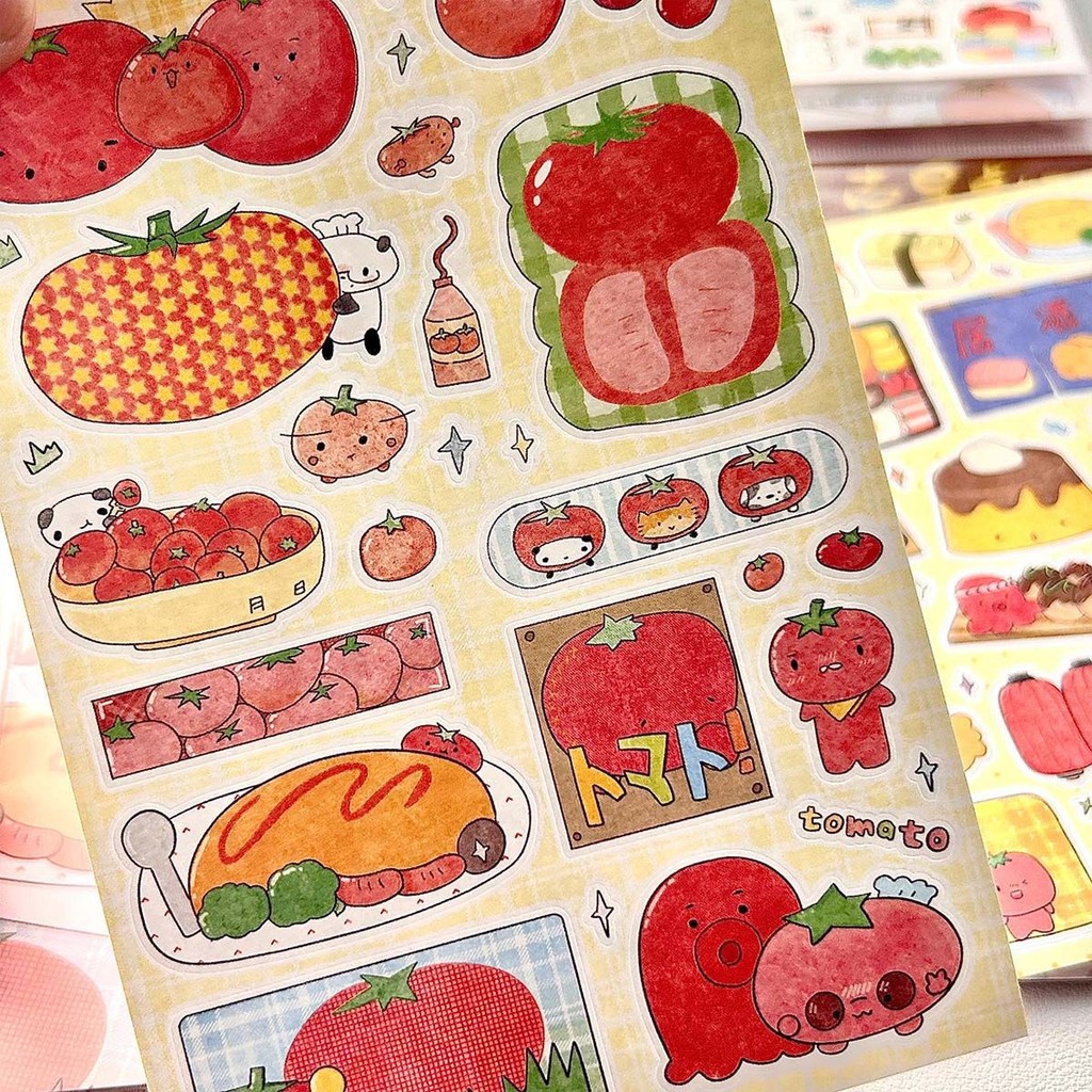 Jual [HARU] Life of a Panda Series Juminocore Sticker Sheet Tomato Four ...