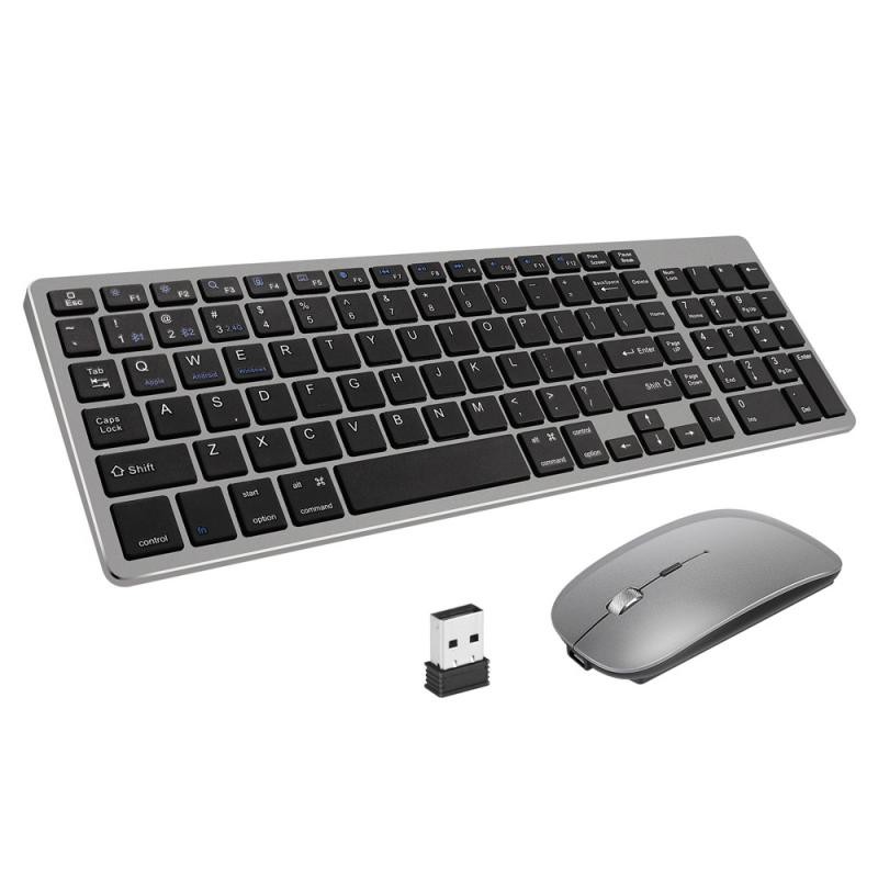 Jual Wireless Keyboard and Mouse Combo 2.4G USB Silent Backlit Keyboard ...