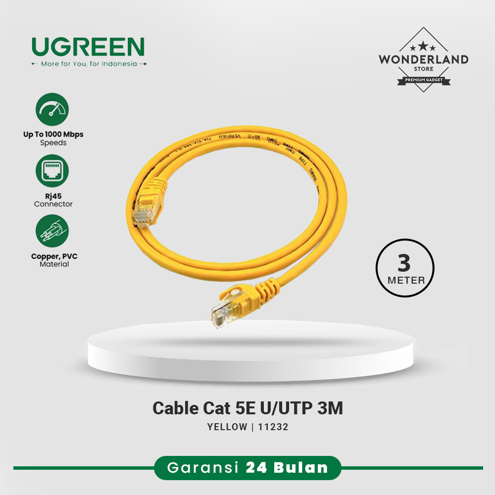Jual Ugreen Kabel LAN Ethernet RJ45 CAT5E Cat 5e Gigabit Male to Male U ...