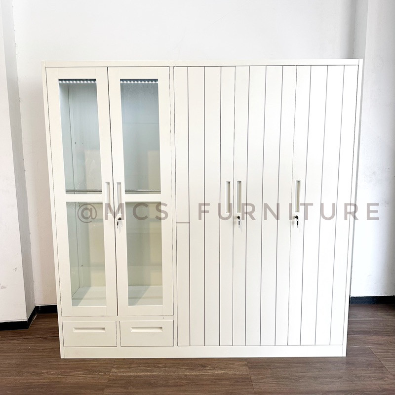 Jual Lemari Besi Wardrobe Pakaian Baju 5 Pintu Netal SUPER JUMBO Lampu ...