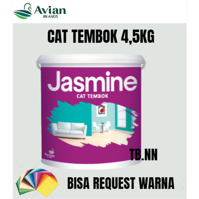Jual CAT TEMBOK JASMINE 4,5KG DINDING ATAP PLAFON GYPSUM ETERNIT BETON ...