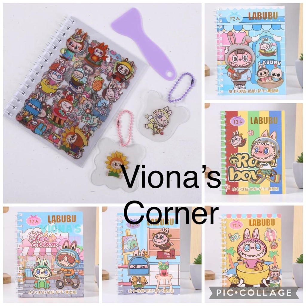 Jual Labubu Sticker Binder Notes Buku Stiker Mini Notebook Buat ...